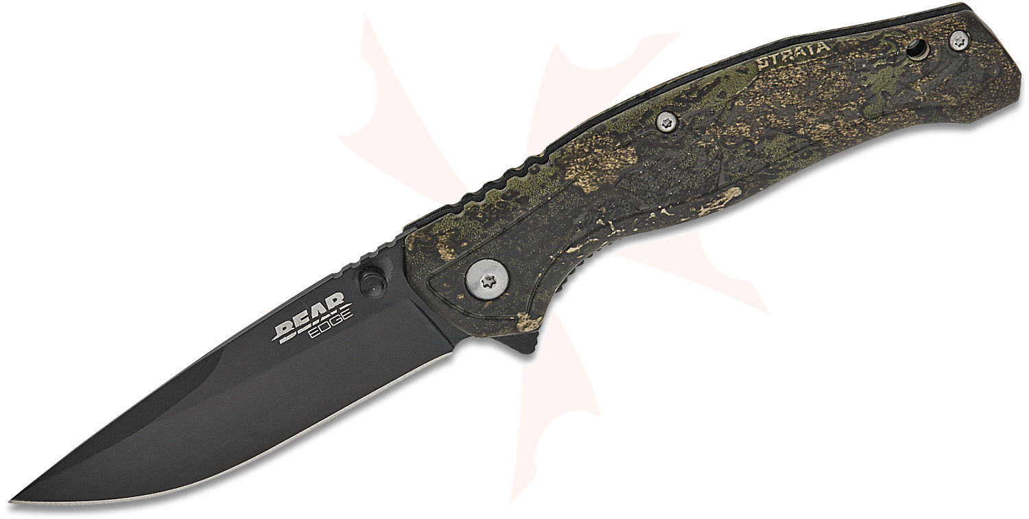 Bear & Son Bear Edge Brisk 2.0 Sideliner Flipper Knife 3.13" 440 Black ...