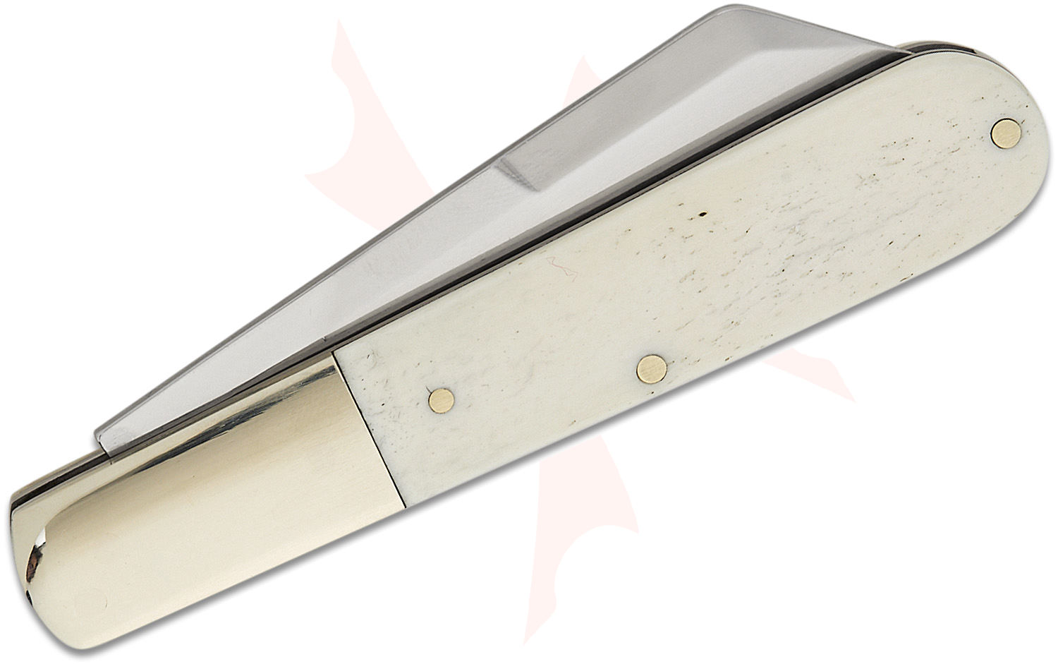 Bear & Son WSB180 Large Sheepsfoot Barlow 4" Closed, White Smooth Bone ...