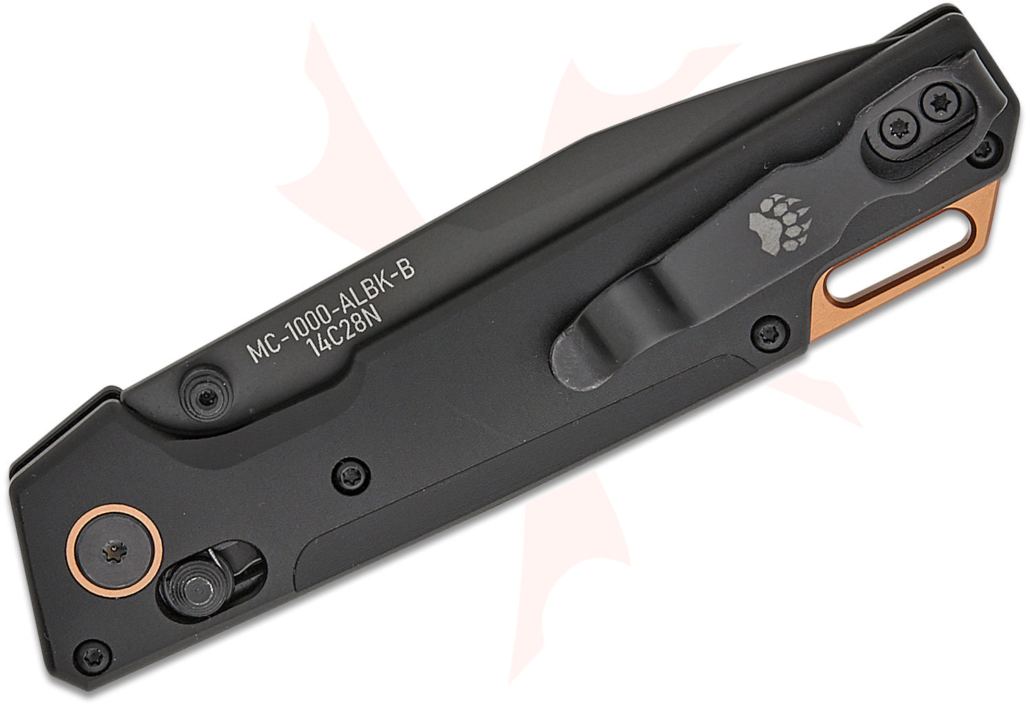Bear OPS MC-1000-ALBK-B Nekama I Folding Knife 3.42" 14C28N Black ...