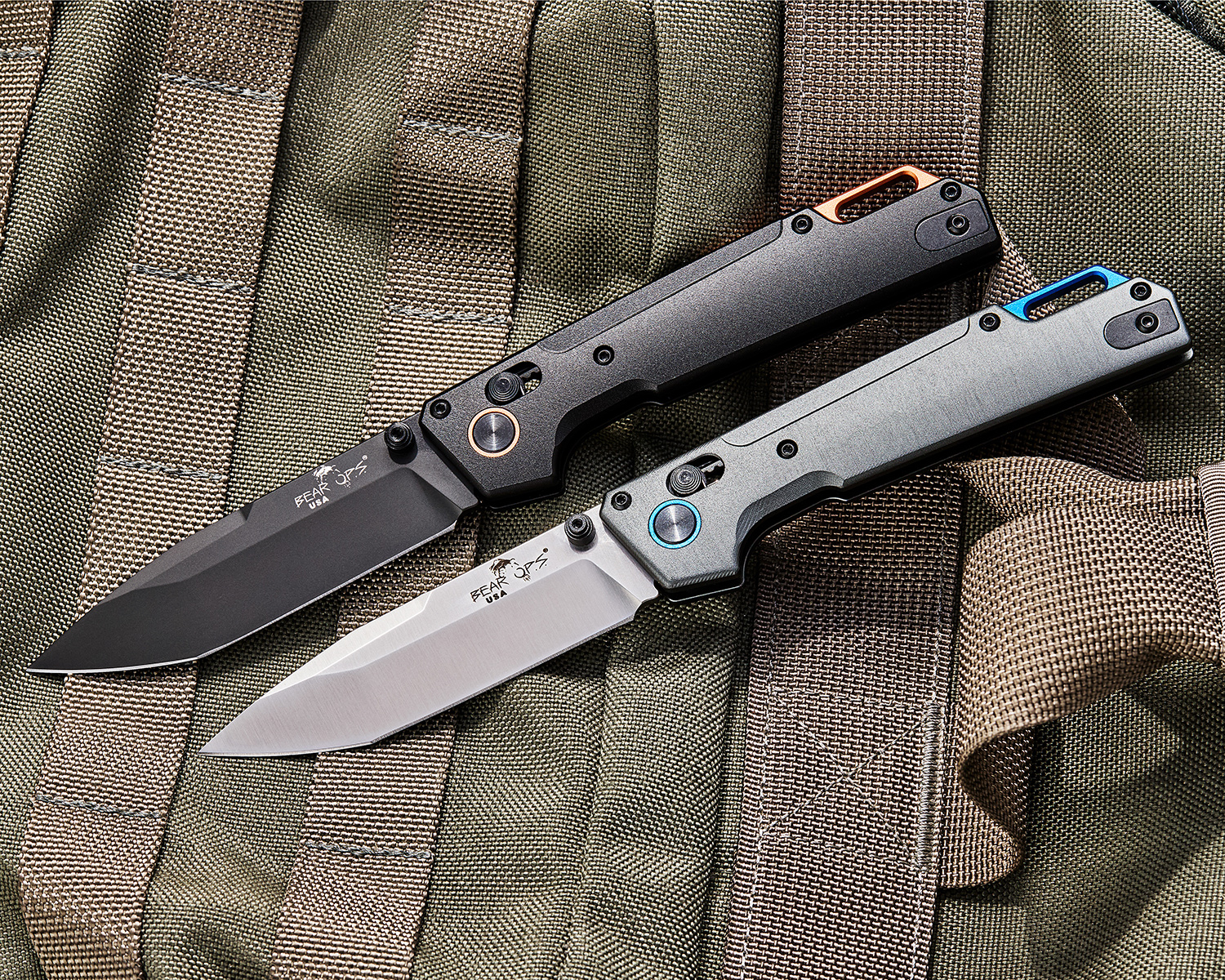 Bear OPS MC-1000-ALGY-S Nekama I Folding Knife 3.42" 14C28N Satin Modified Tanto Blade, Gray ...