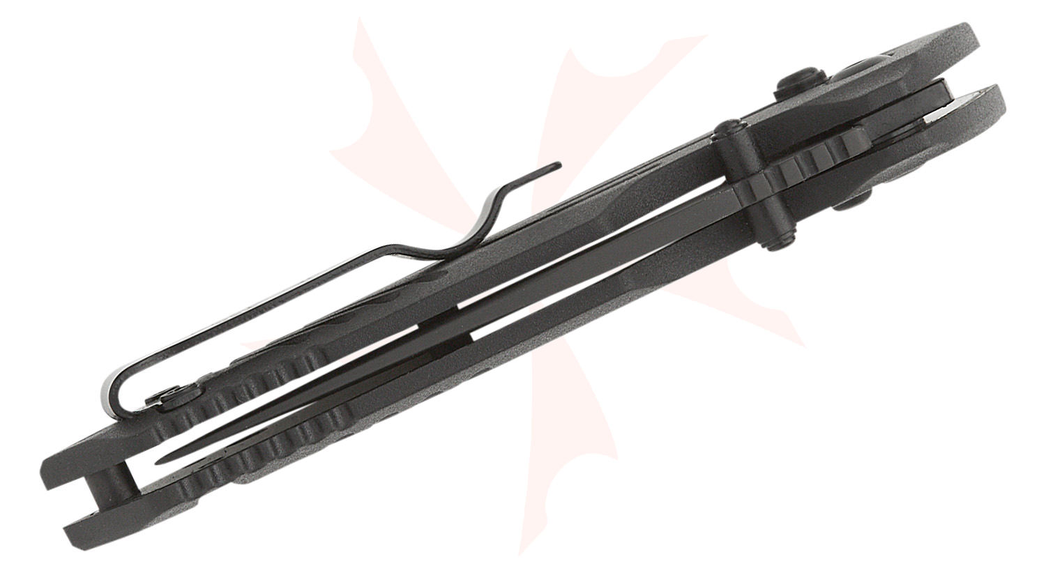 Bear OPS Mini Rancor IX Slide Lock Flipper Knife 2.36" D2 Black Drop Point Blade, Black Zytel ...