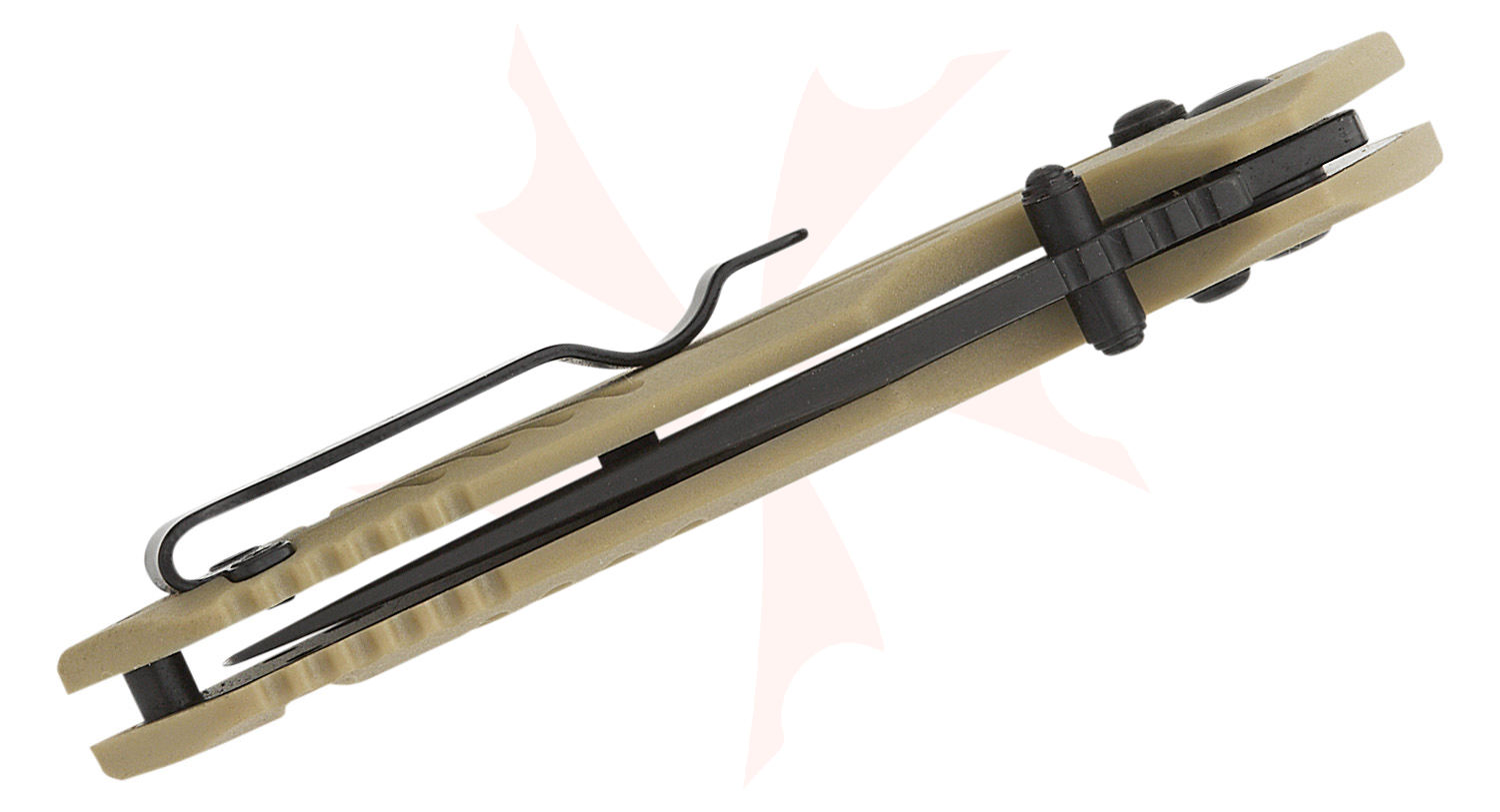 Bear OPS Mini Rancor IX Slide Lock Flipper Knife 2.36" D2 Black Serrated Drop Point Blade ...