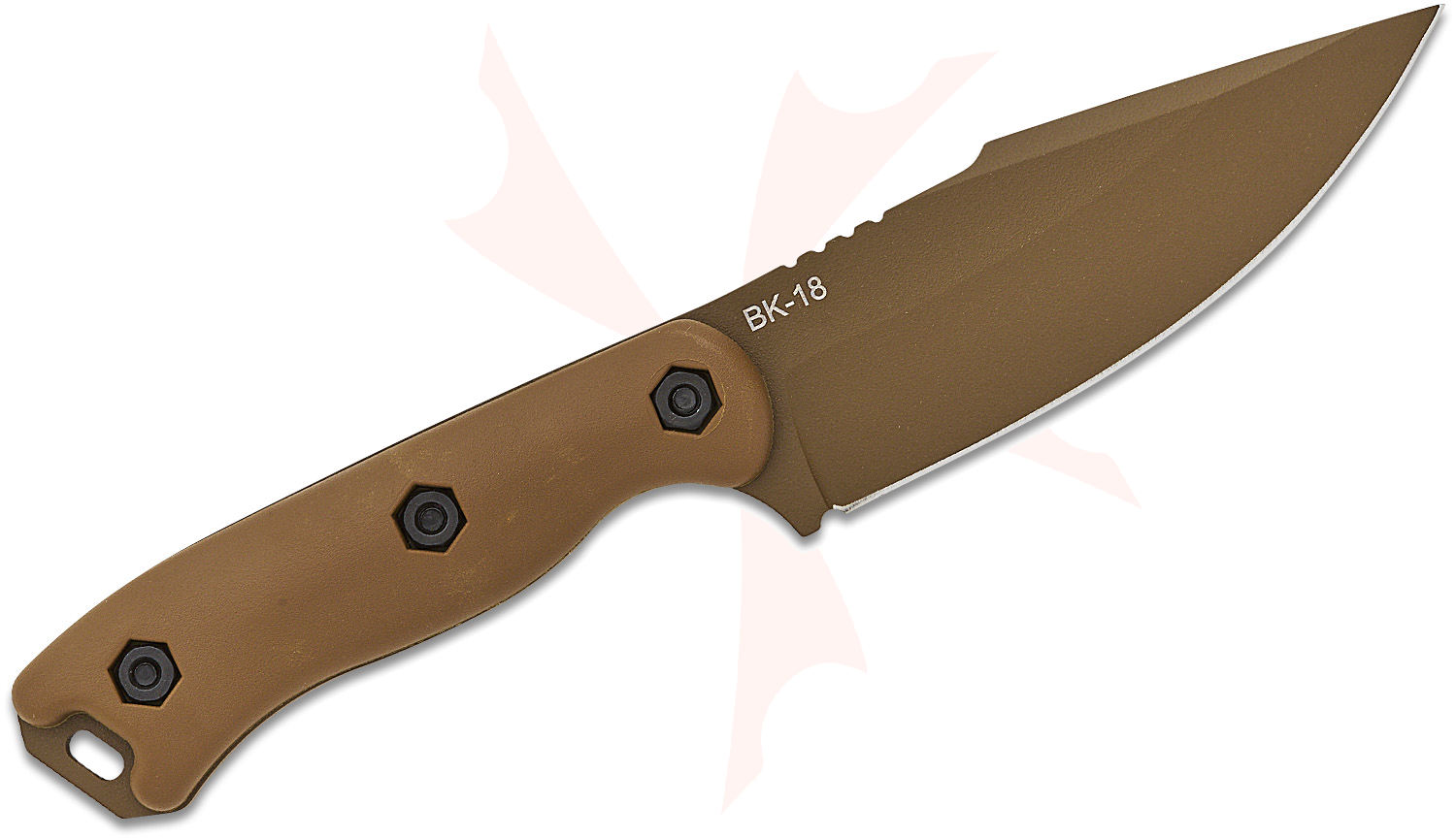 KA-BAR Becker BK18 Short Harpoon Fixed Blade Knife 4.56" 1095 Tan ...