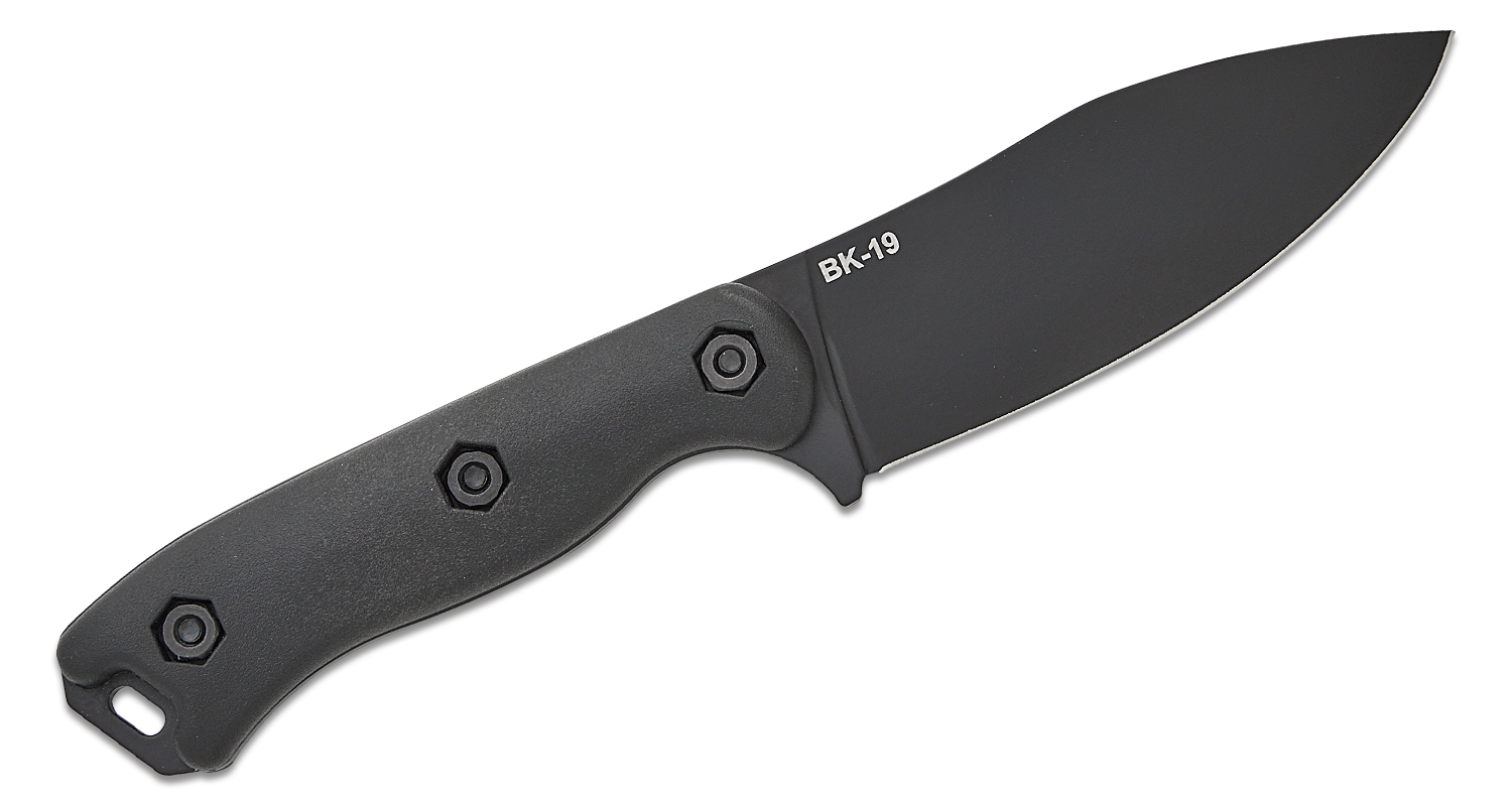 KA-BAR Becker BK19BK Nessmuk Fixed Blade Knife 4.31" 1095 Black Nessmuk ...