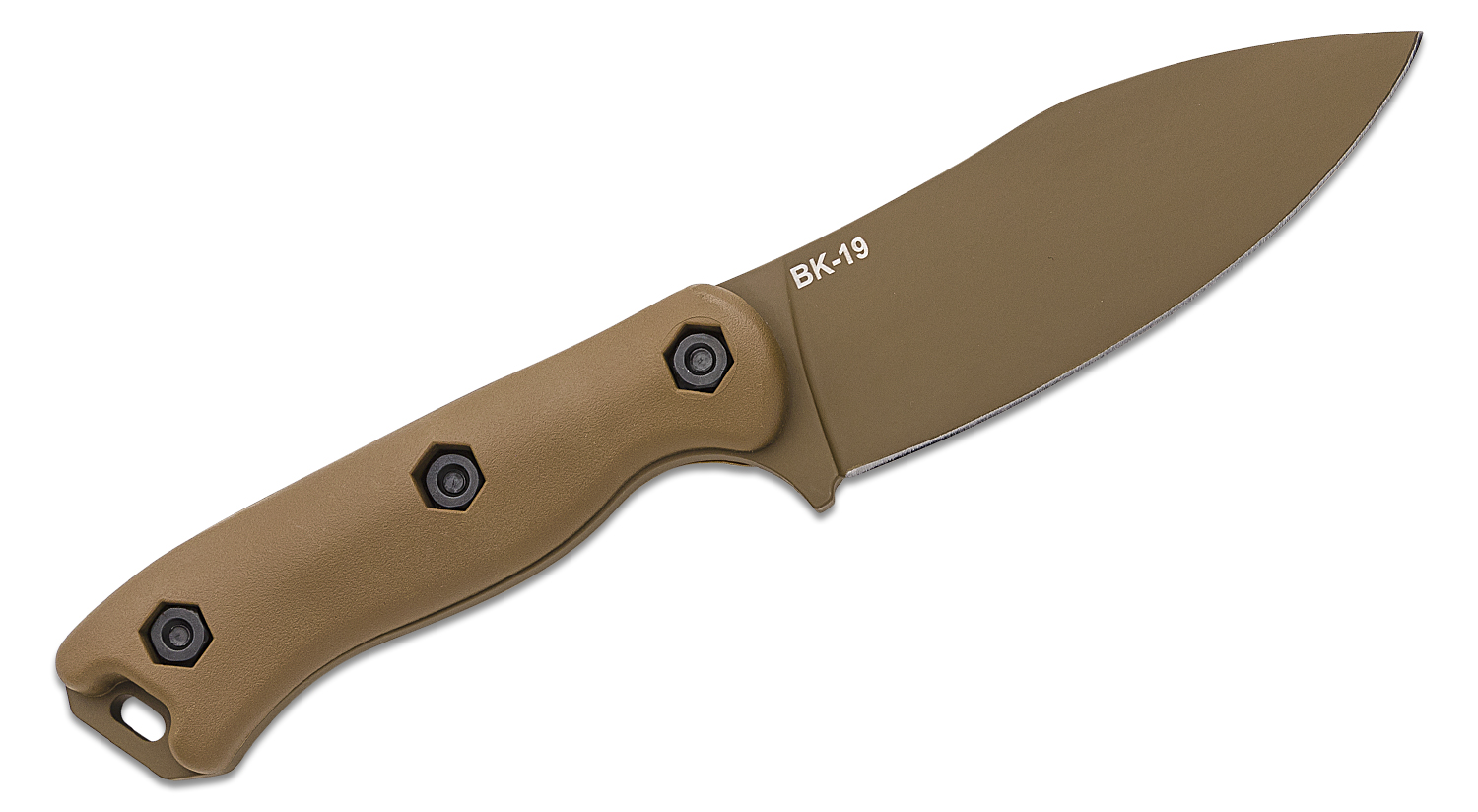 KA-BAR Becker BK19 Nessmuk Fixed Blade Knife 4.3125" 1095 Tan Nessmuk ...