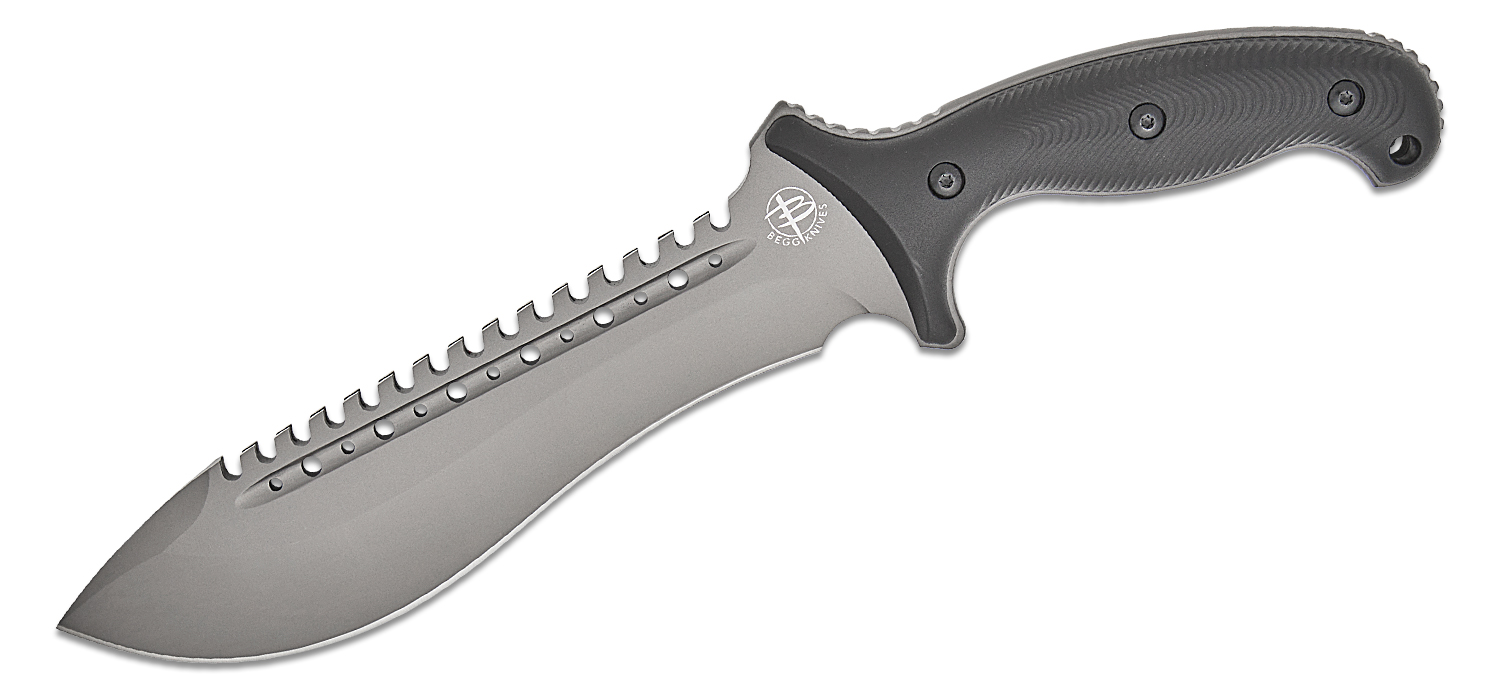 Begg Knives Steelcraft Series Bolo Fixed Blade Knife 8" AUS-10 Gray PVD ...
