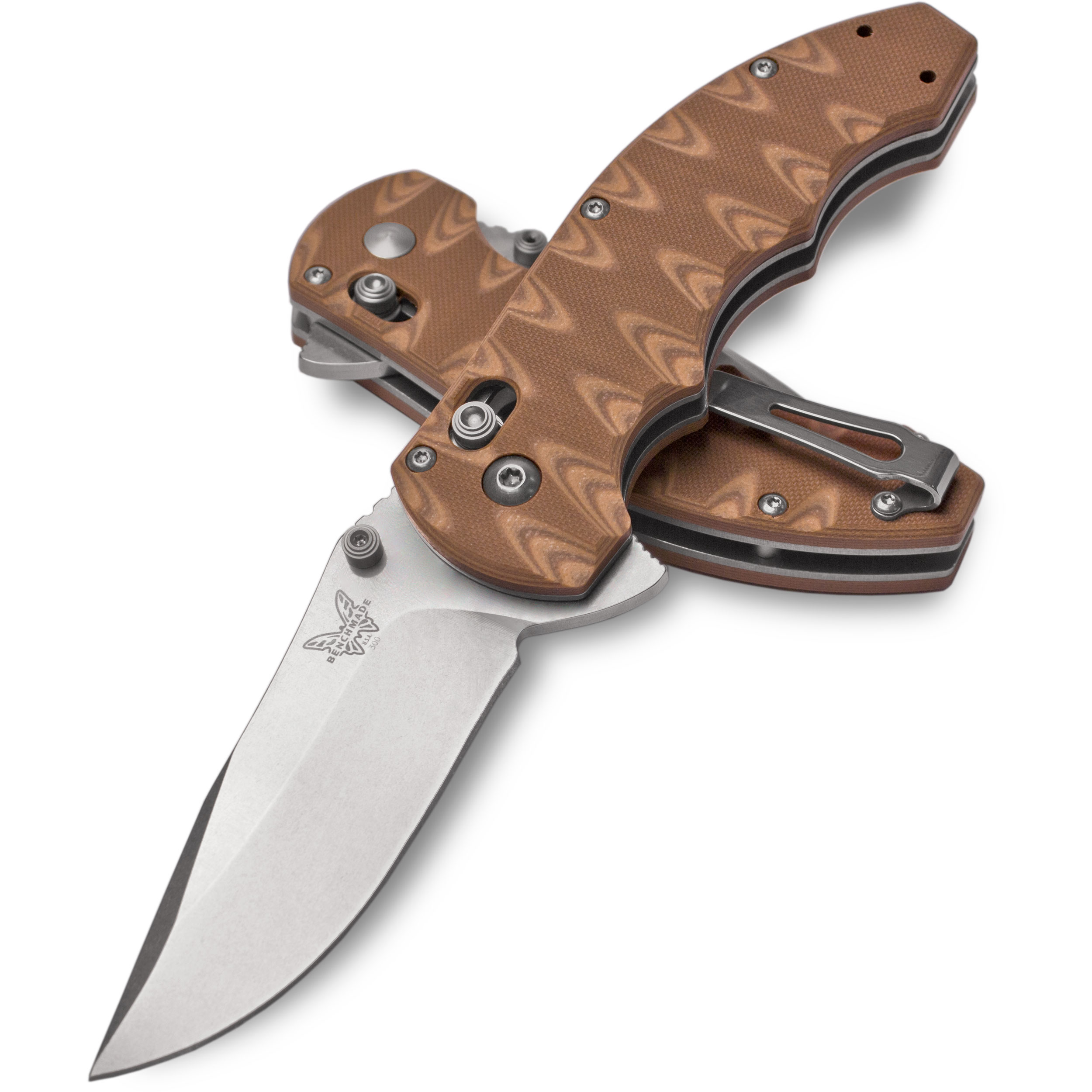 Benchmade 300SN Butch Ball AXIS Lock Flipper Knife 3.05" Satin Plain ...