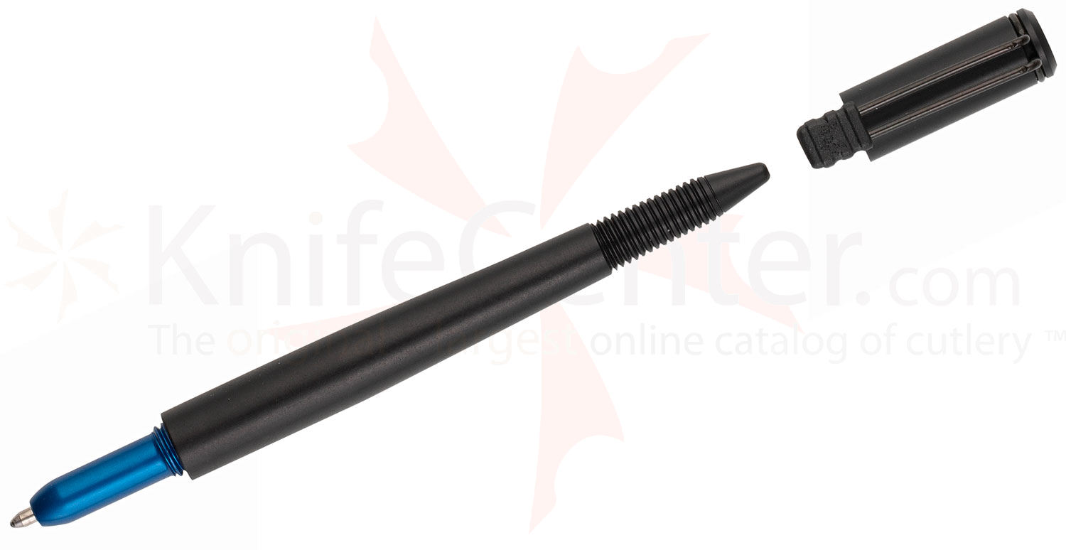 Benchmade Smooth Slim Tactical Pen Series Charcoal Body, Blue Tip, Blue ...