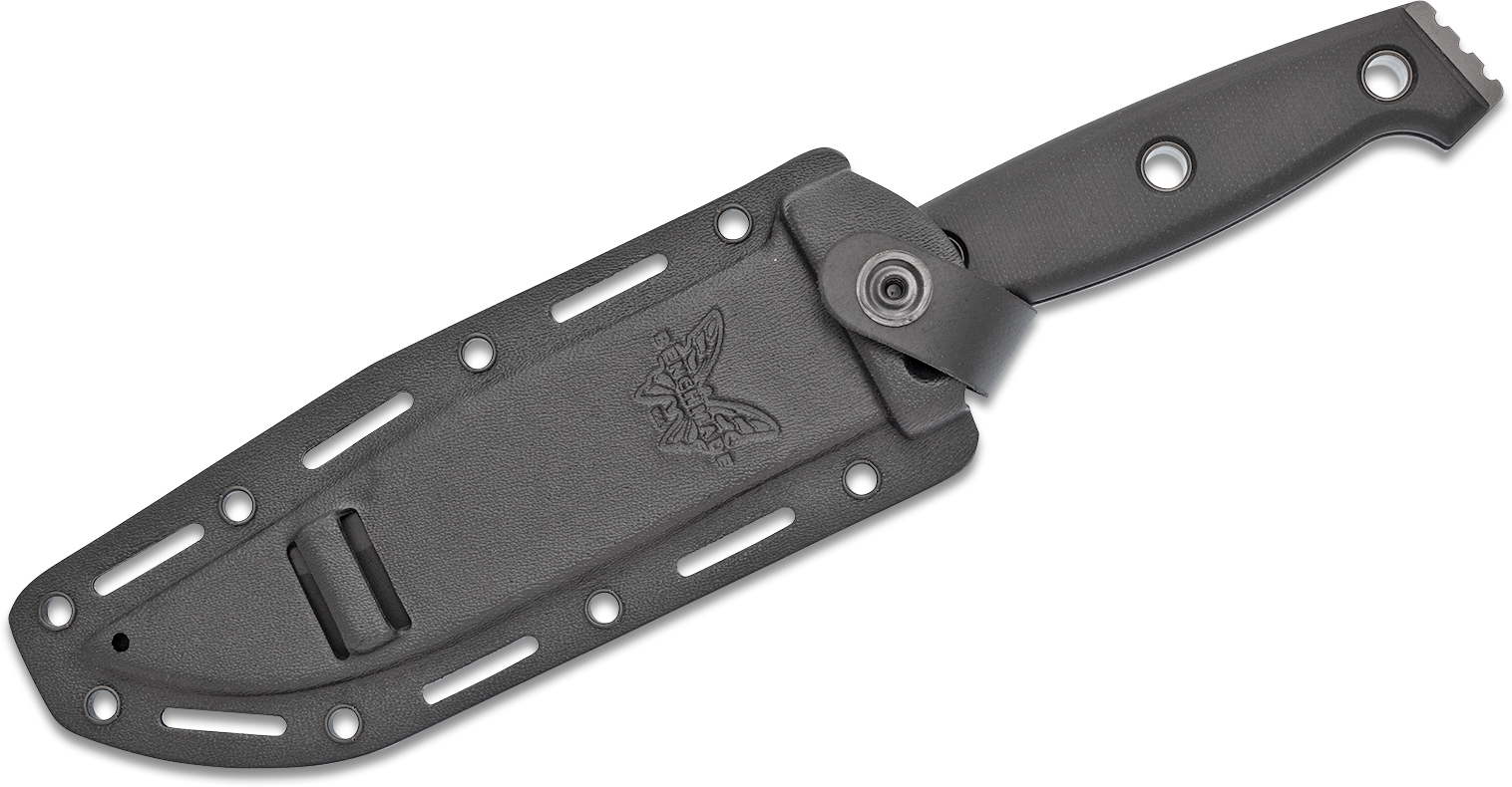Benchmade Sibert Arvensis Fixed 6.44" 154CM Black Combo Blade, Black ...