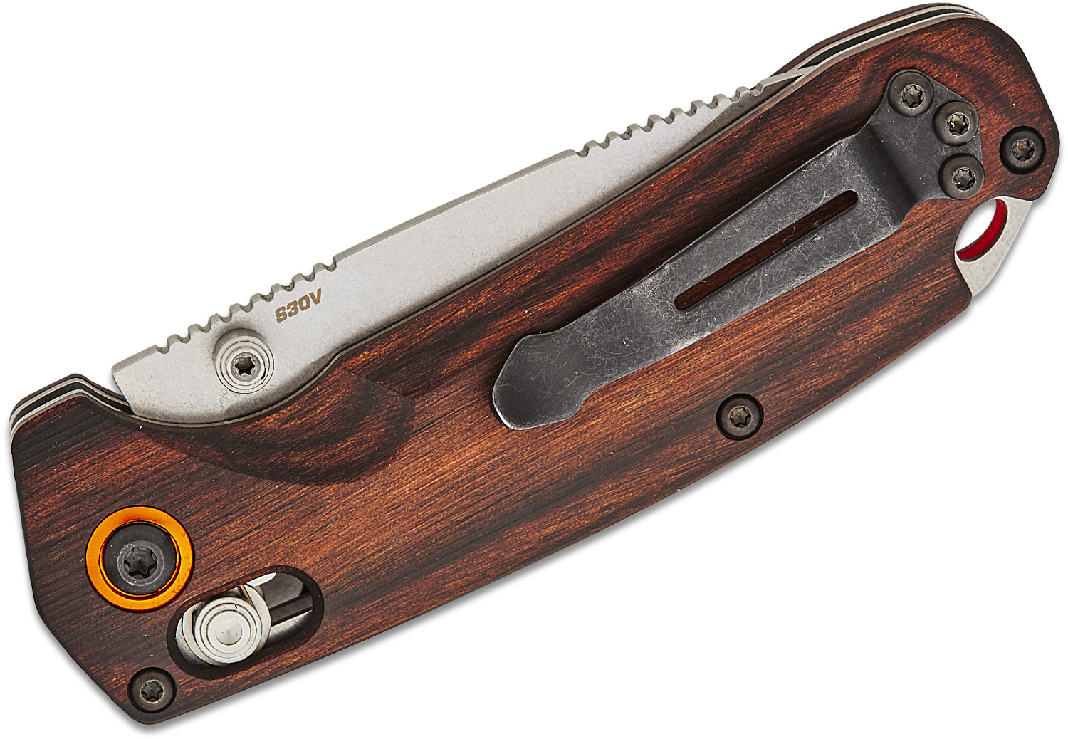 Benchmade Hunt North Fork Folding Knife 2.97" S30V Stonewashed Drop ...