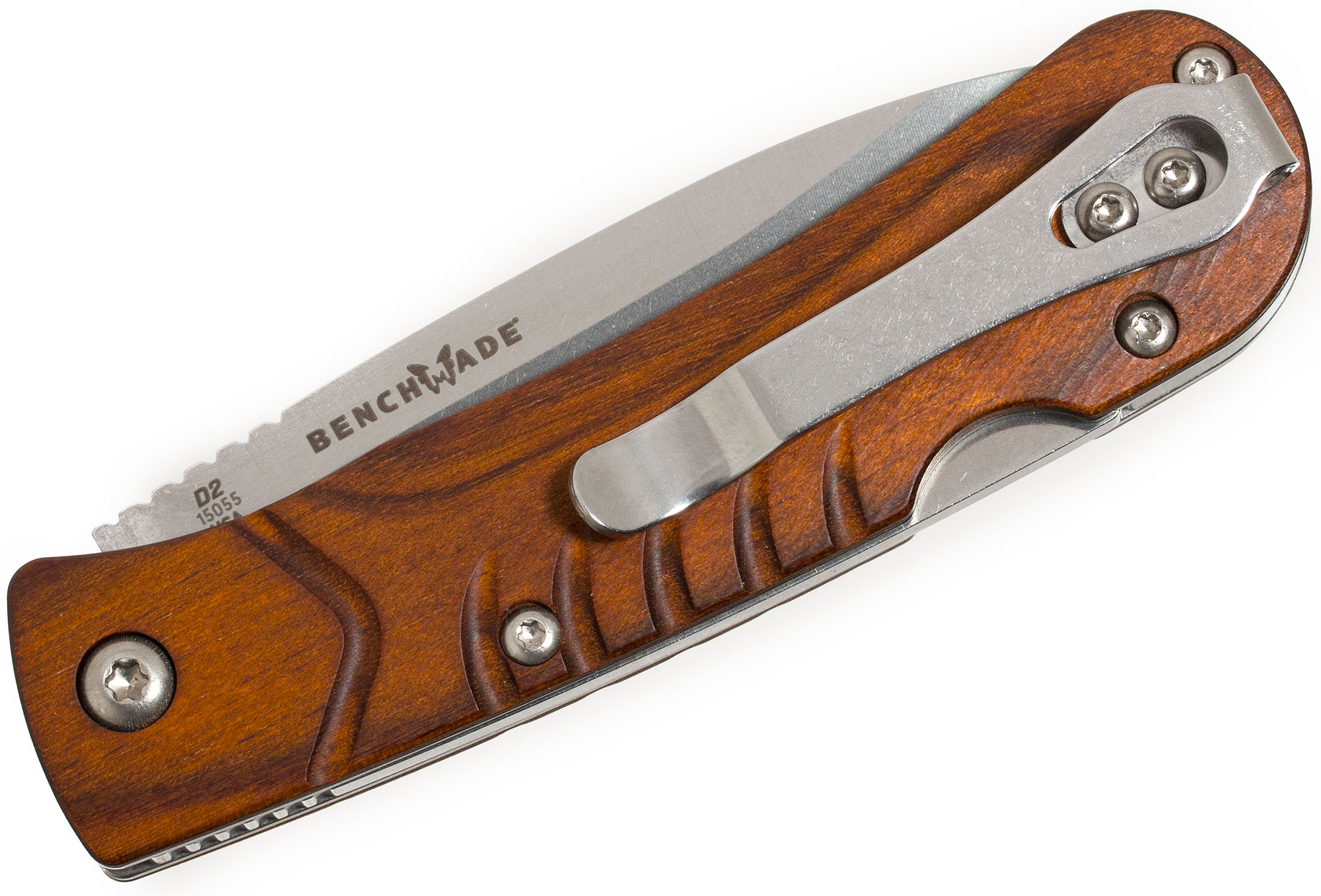 Benchmade 15055-2 Bone Collector Lockback Folder 2.89" D2 Plain Blade ...