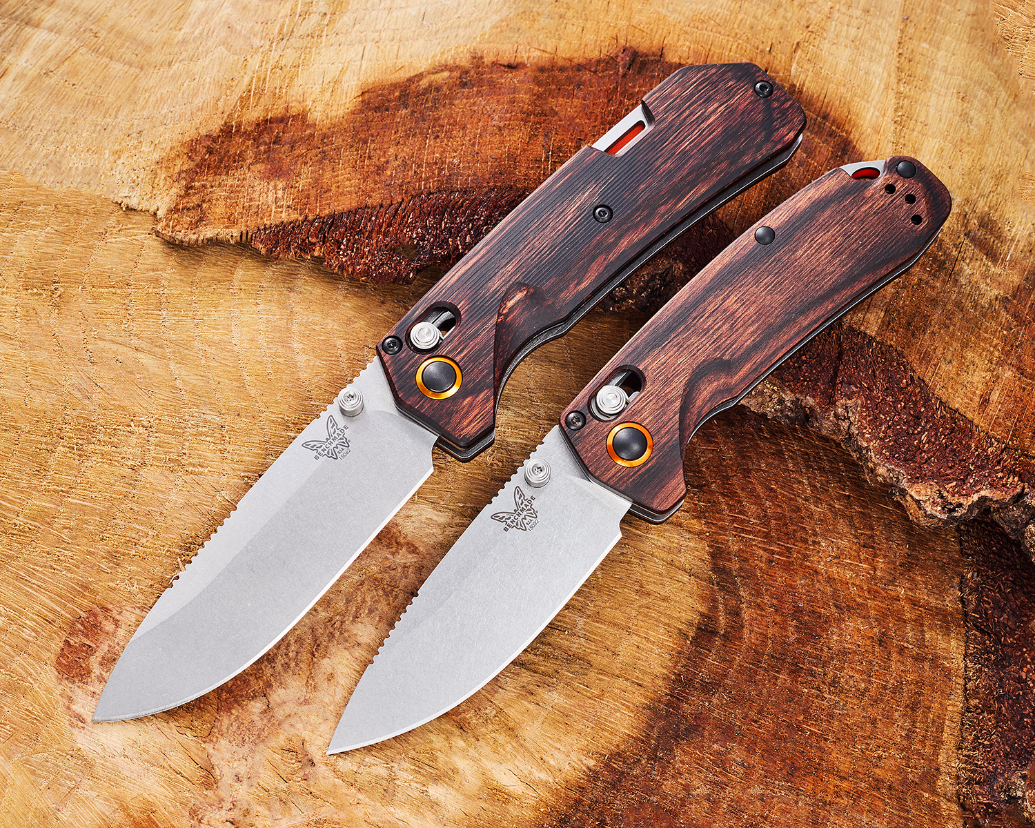 Benchmade Hunt Grizzly Creek Folding Knife 3.49" S30V Satin Drop Point ...