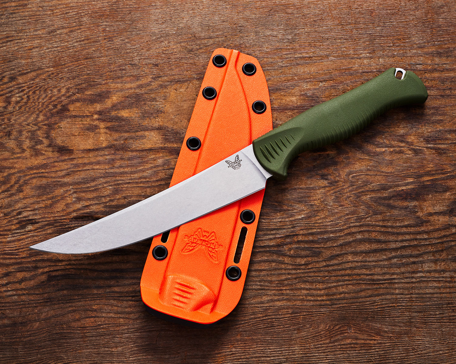 Benchmade Hunt Meatcrafter Fixed Blade Knife 6.09" CPM-154 Stonewashed ...