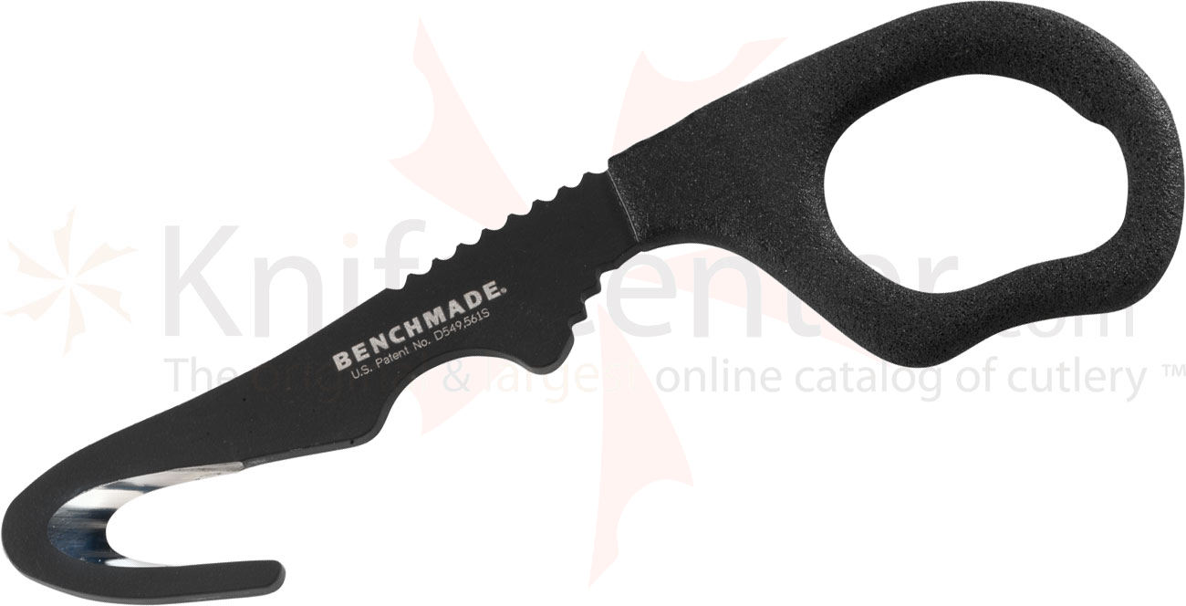 Benchmade 15 Safety Cutter Rescue Hook, 6.10" Overall, Soft Black MOLLE ...