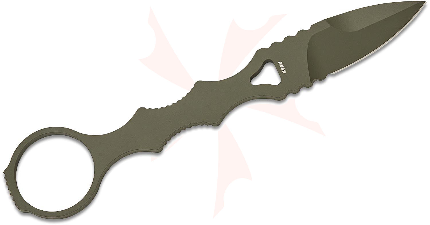Benchmade Mini SOCP Dagger 2.22" Green Spear Point Blade, Tan Injection ...