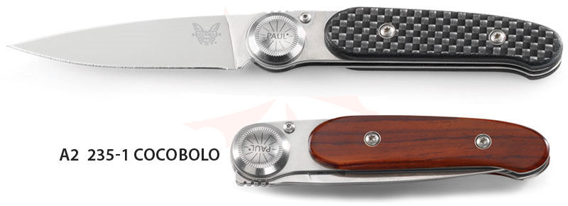 Benchmade A2 235-1 Paul Axial Gent's Knife 2.58" Blade, Cobobolo ...
