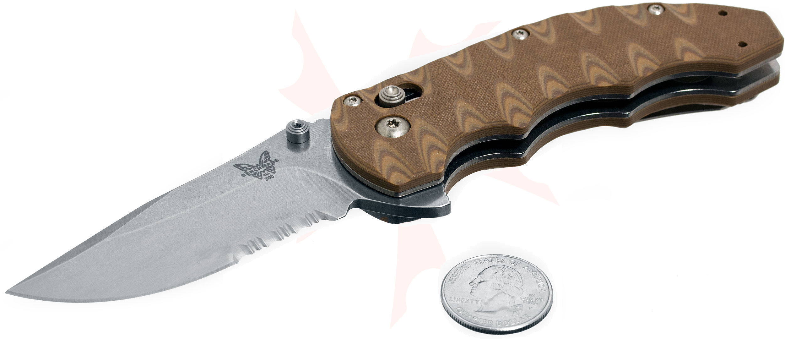Benchmade Butch Ball AXIS Lock Flipper Knife 3.05" Satin Combo Blade ...