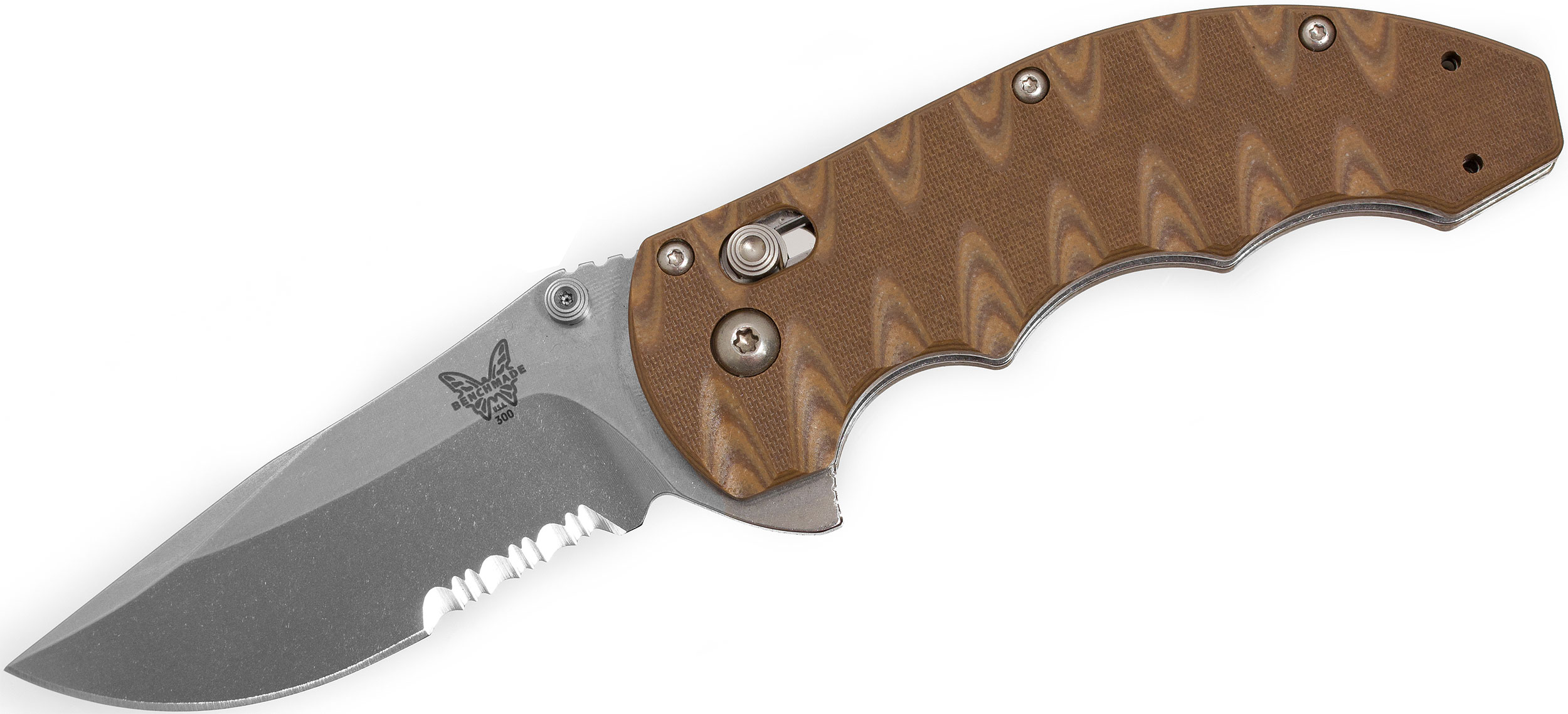 Benchmade Butch Ball AXIS Lock Flipper Knife 3.05" Satin Combo Blade ...