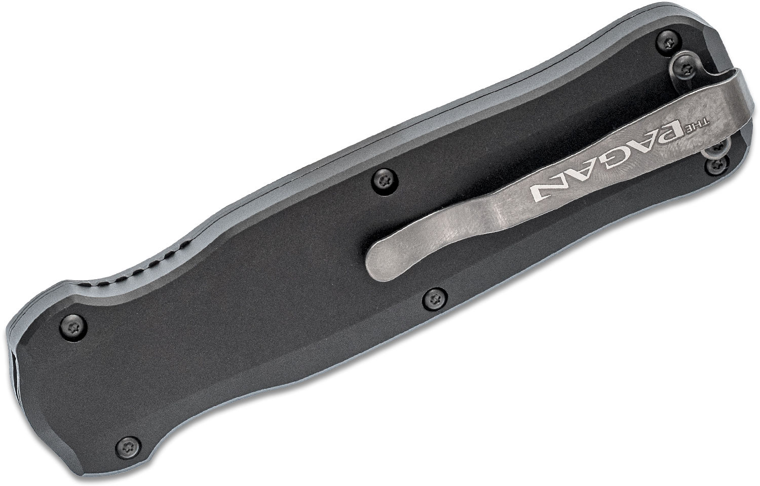 Benchmade Pagan AUTO OTF 3.96" Black Double Edge Blade, Aluminum ...