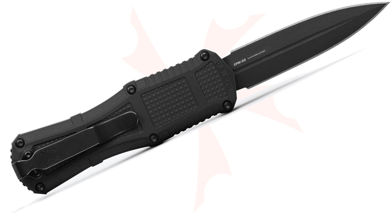 Benchmade 3375GY Mini Claymore OTF AUTO Knife 3.02" CPM-D2 Smoke Gray ...
