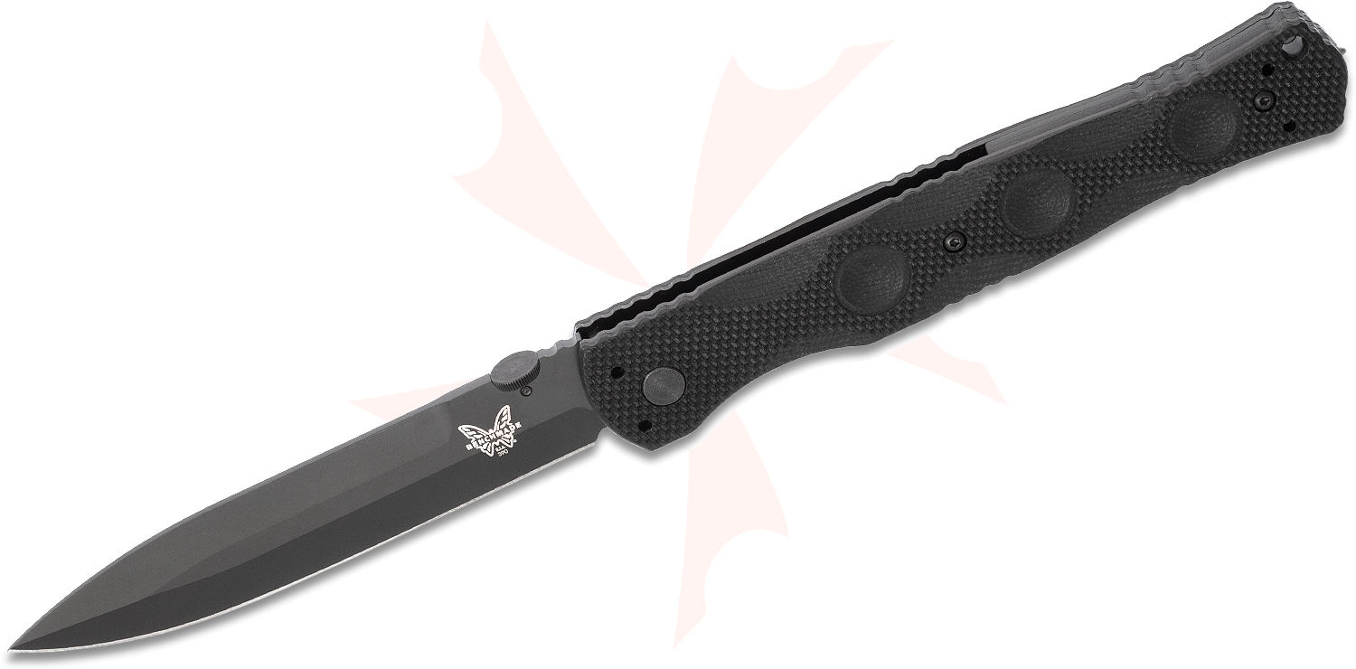 Benchmade 390BK SOCP Folding Knife 4.47" D2 Black Plain Blade, Black ...