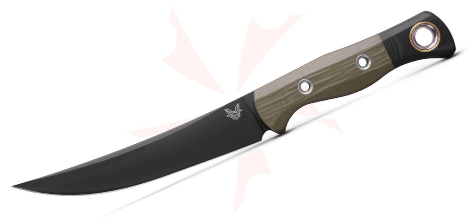 Benchmade Meatcrafter Kitchen Fixed Blade Knife 6.08" CPM-154 Black DLC ...