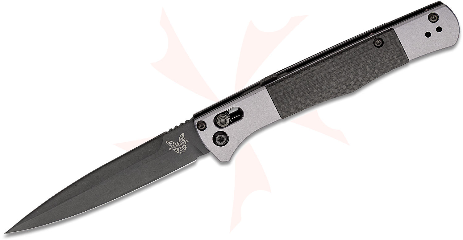 Benchmade 4170BK Fact AUTO Folding Knife 3.95" S90V Black DLC Spear ...