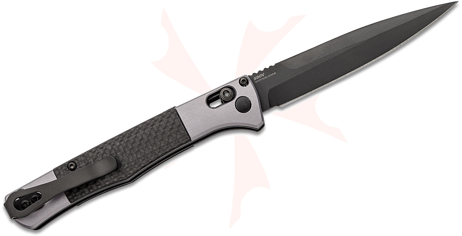 Benchmade 4170BK Fact AUTO Folding Knife 3.95" S90V Black DLC Spear ...