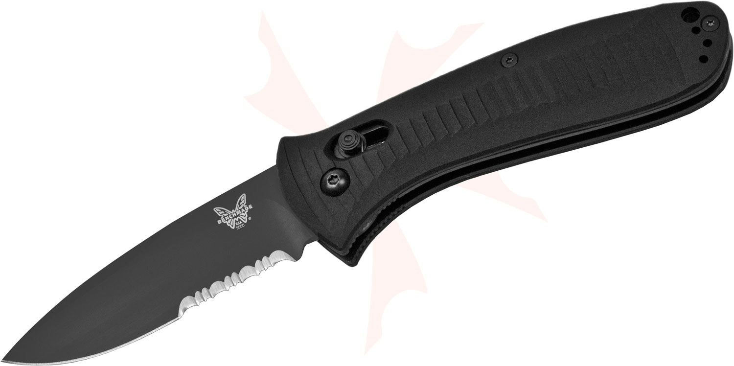 Benchmade Knives 5000SBK AUTO Presidio 3.42" Black 154CM Combo Blade ...