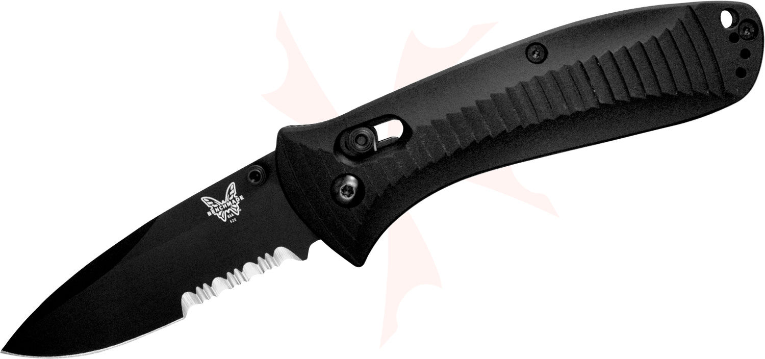 Benchmade 520SBK Presidio AXIS Lock Folder 3.42" Black Combo Edge Blade ...