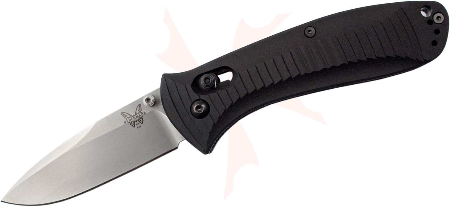 Benchmade 520 Presidio AXIS Lock Folder 3.42" Satin Plain Edge Blade ...