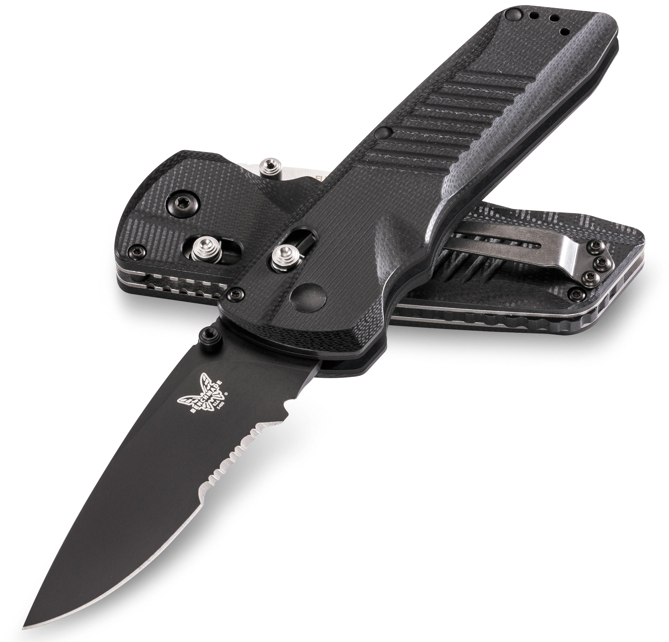 Benchmade 5400SBK Serum AXIS Dual-Action AUTO 3.47" Black Combo Blade ...
