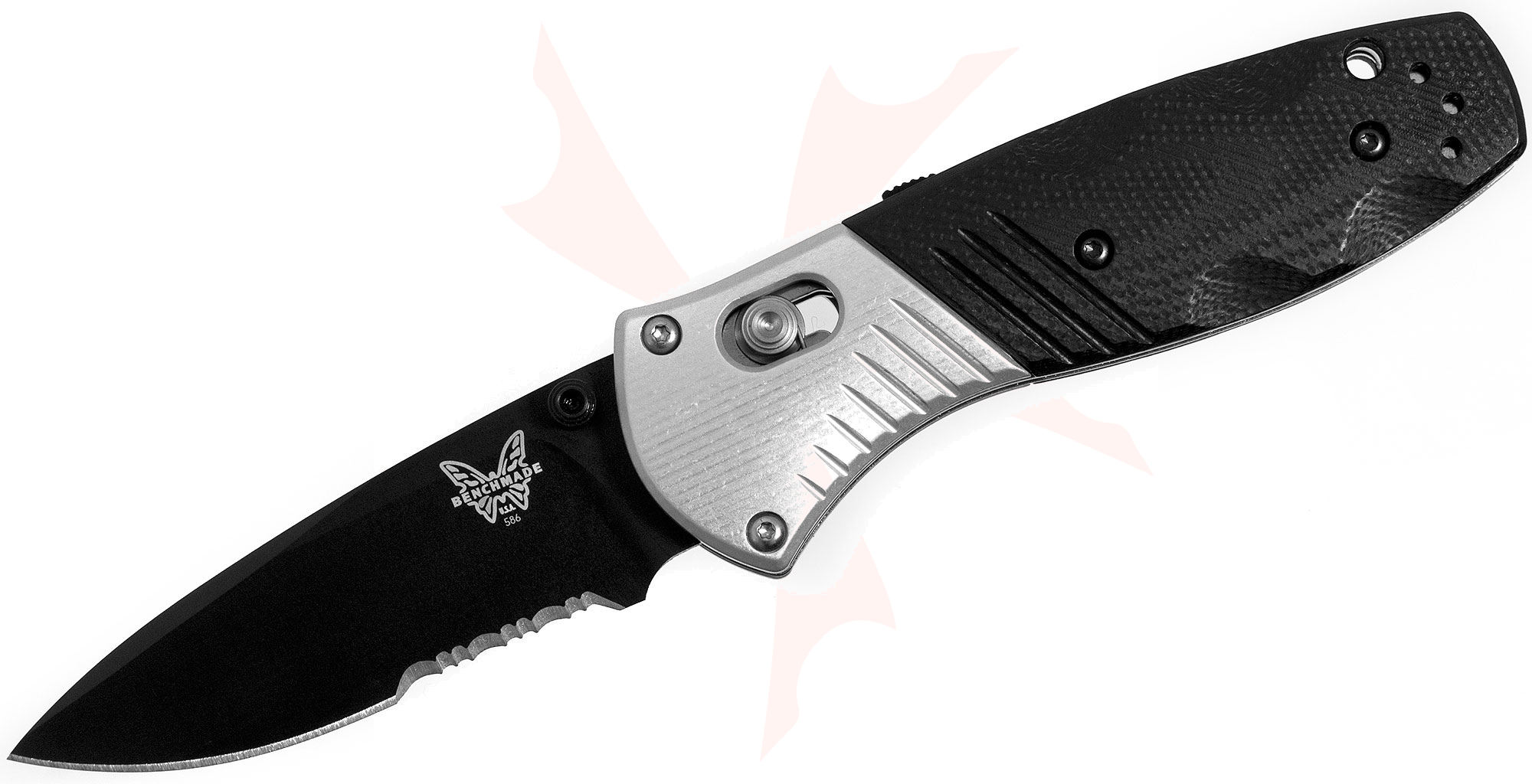 Benchmade 586SBK Mini-Barrage AXIS-Assisted 2.91" M390 Black Combo ...