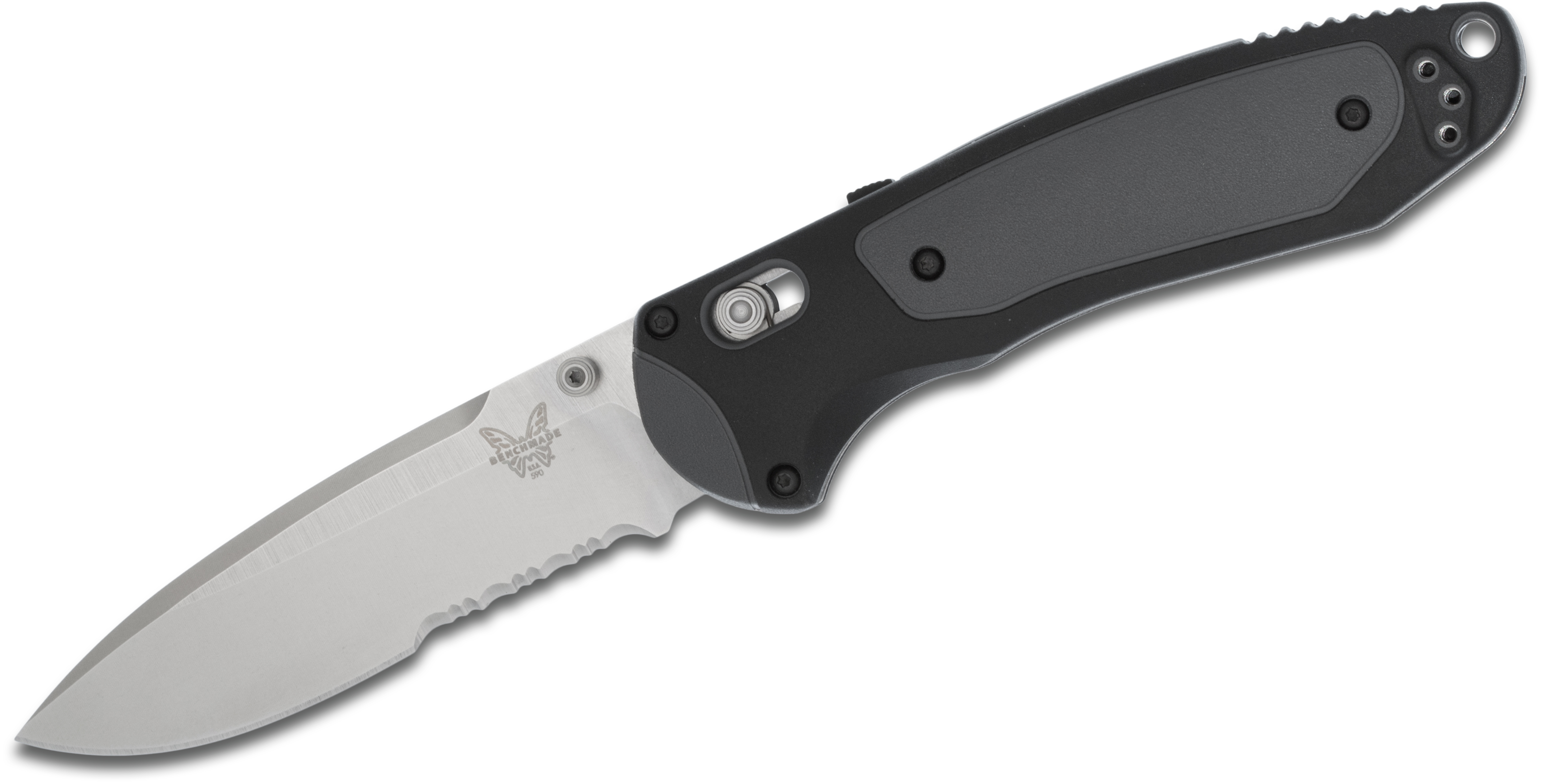 Benchmade 590S Boost AXIS Assisted 3.7" Satin S30V Combo Blade, Grivory ...
