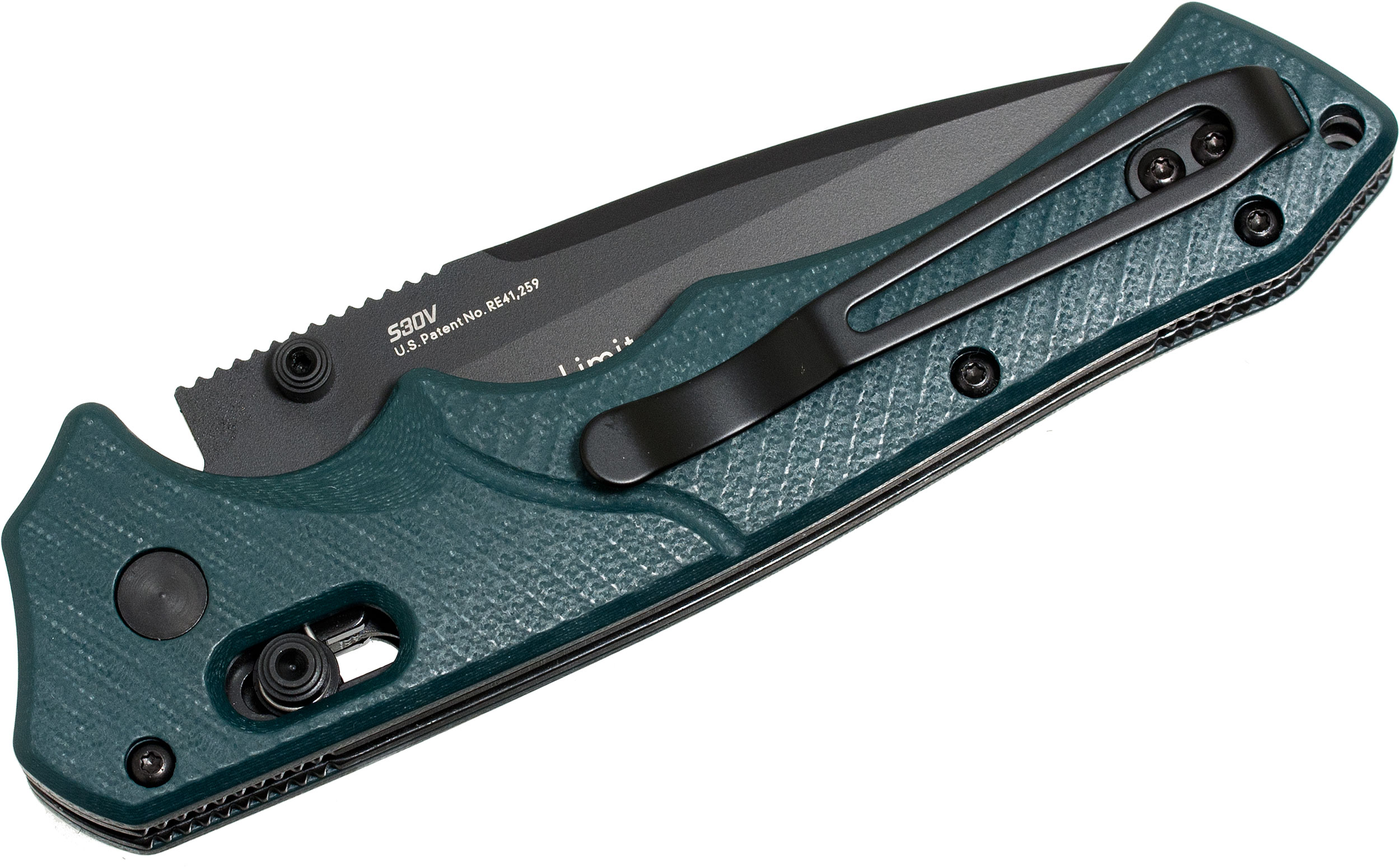 Benchmade 615BK-1501 Mini-Rukus 3.4" S30V Black Plain Blade, G10 ...