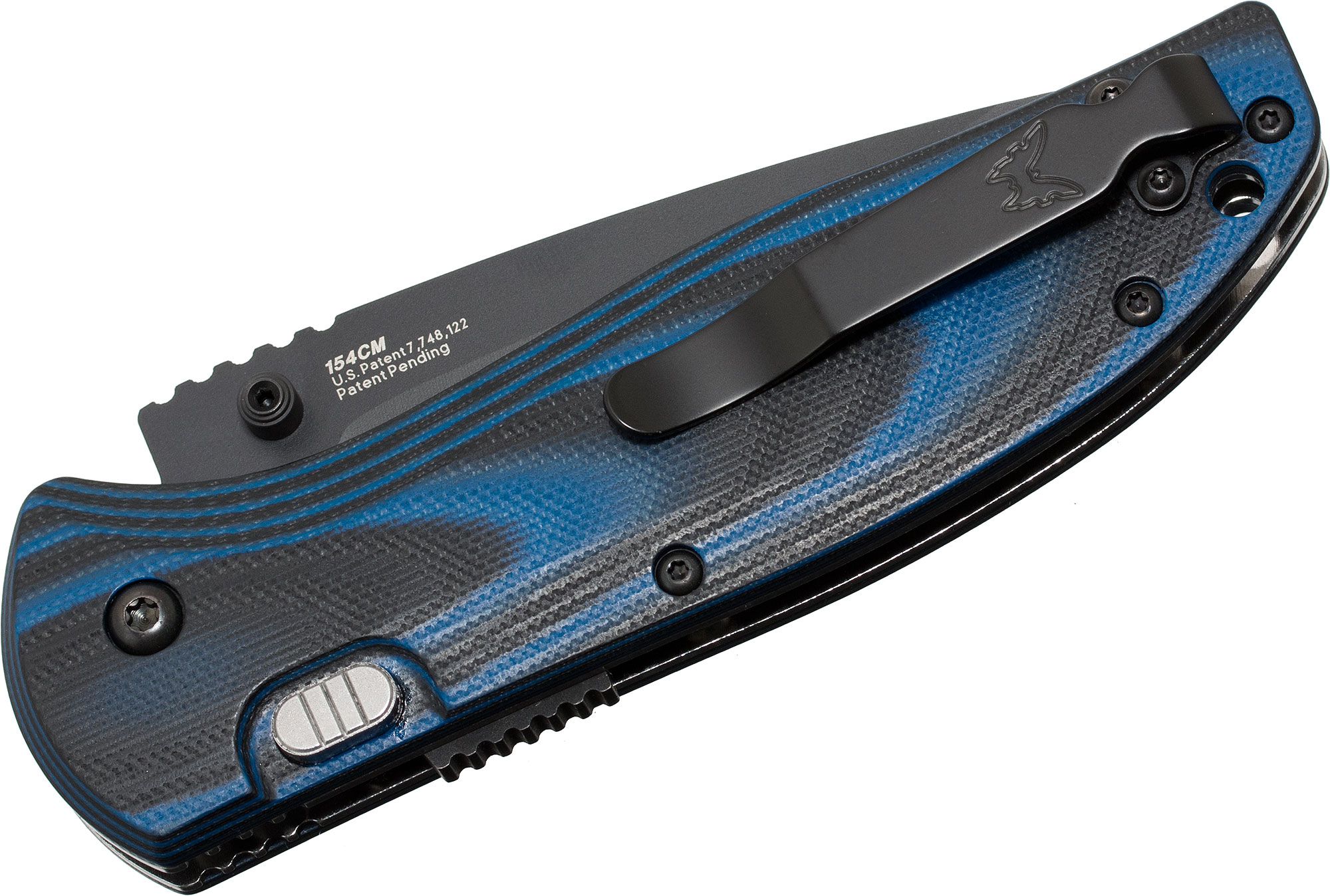 Benchmade 665BK APB Assisted Folder 3.6" Black Plain Blade, Blue and ...