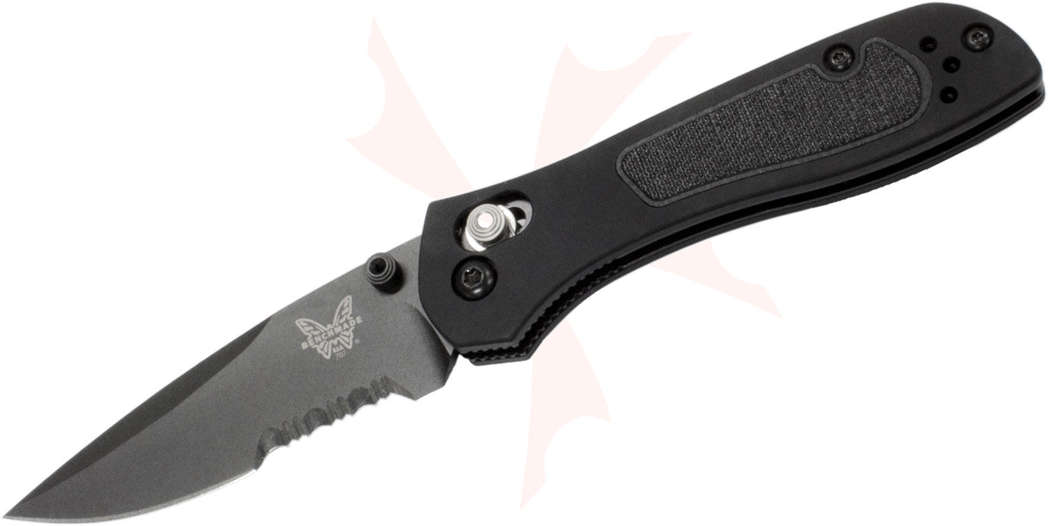 Benchmade 707SBK Sequel Folding Knife 2.95" Black Combo Blade, Aluminum ...