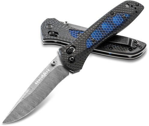 Benchmade 710-141 Gold Class AXIS Folding Knife 3.90" Twist Damasteel ...