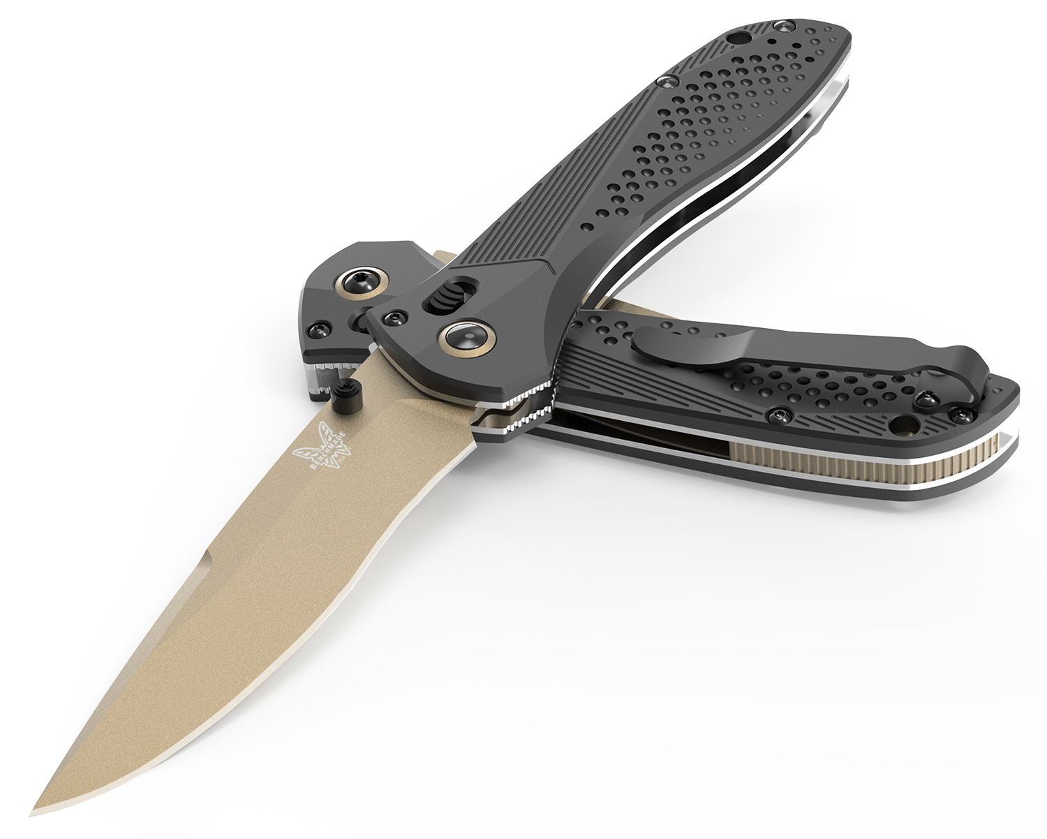 Benchmade 710FE-2401 McHenry & Williams Seven | Ten Folding Knife 4" CPM-MagnaCut Flat Earth PVD ...