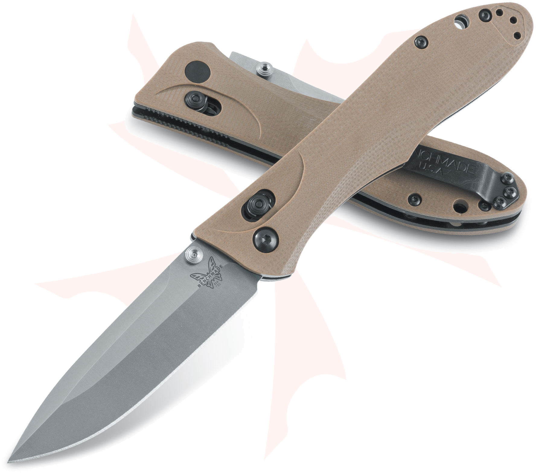 Benchmade 730-1303 Limited Edition Ares 3.6" S30V Blade, Tan G10 ...