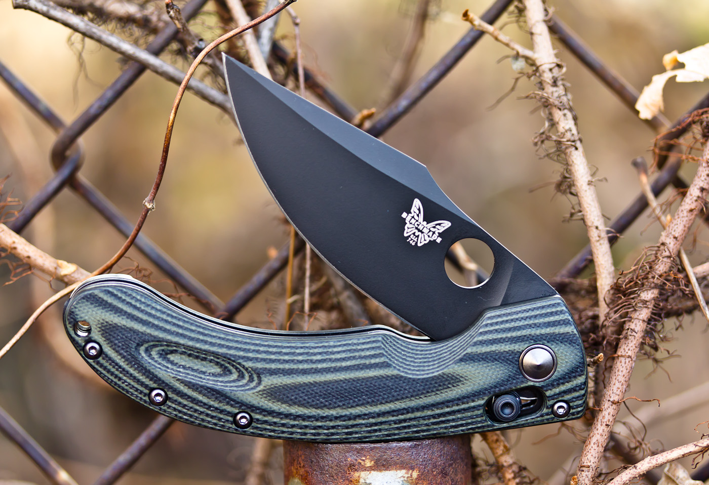 Benchmade 746BK-1302 Limited Mini-Onslaught Folding Knife 3.45" D2 ...