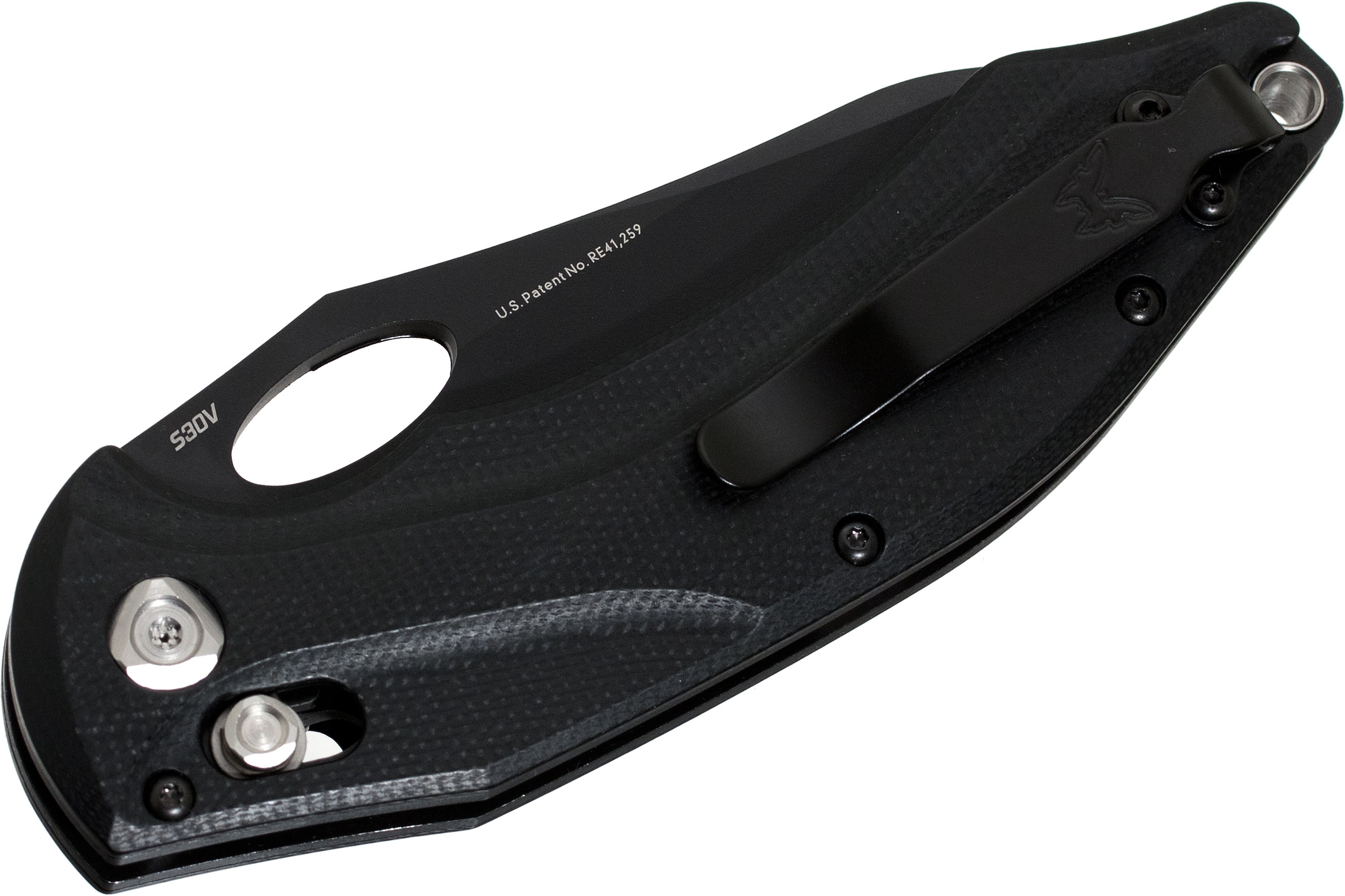 Benchmade Loco AXIS Folding Knife 3.68" S30V Black Plain Blade, Black ...