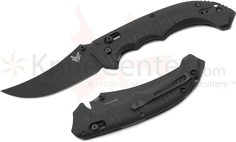 Benchmade 860BK Bedlam Folding Knife 3.95" Black Plain Blade, G10 ...