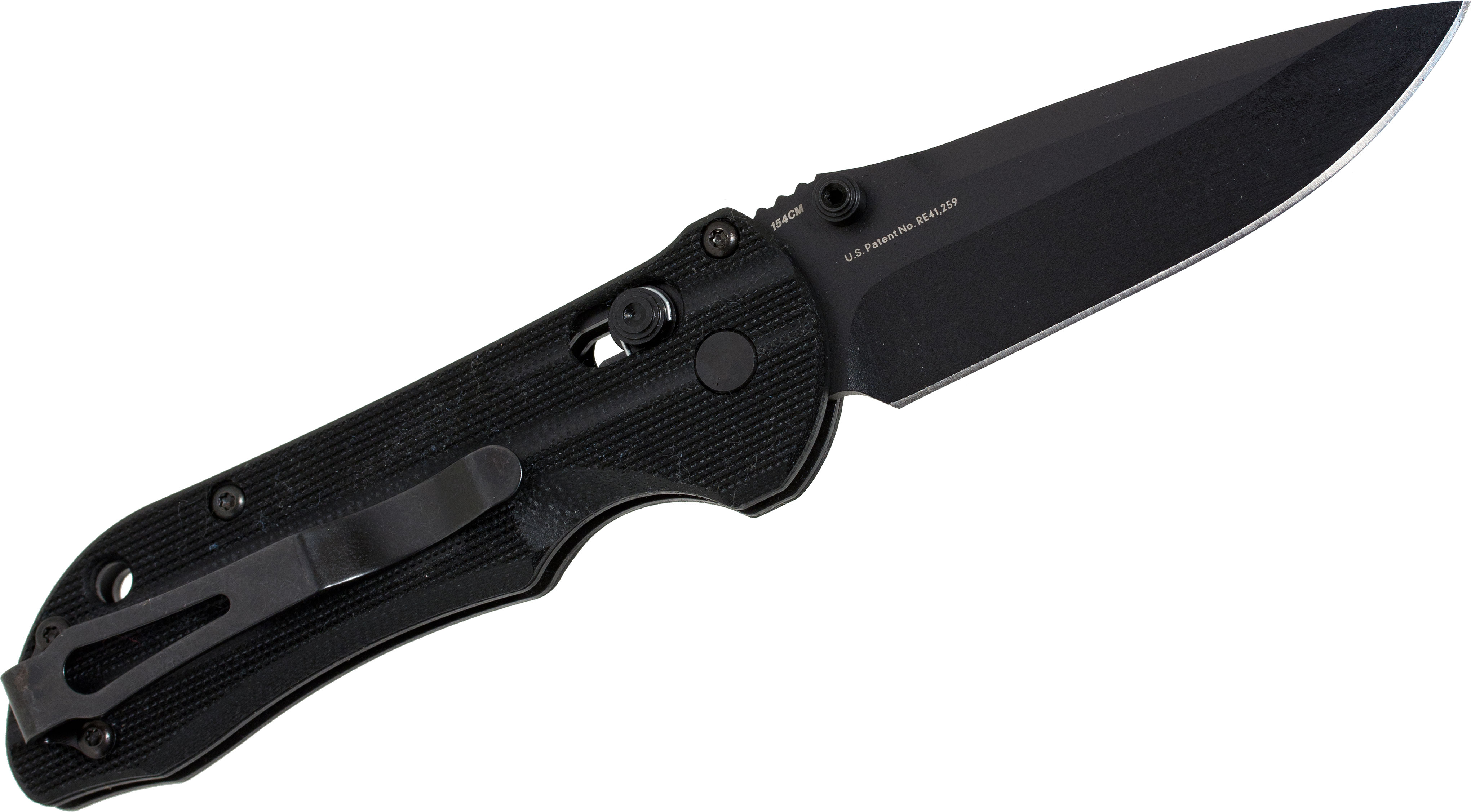 Benchmade 903BK Mini-AXIS Stryker Folding Knife 2.94" Black Plain Blade ...