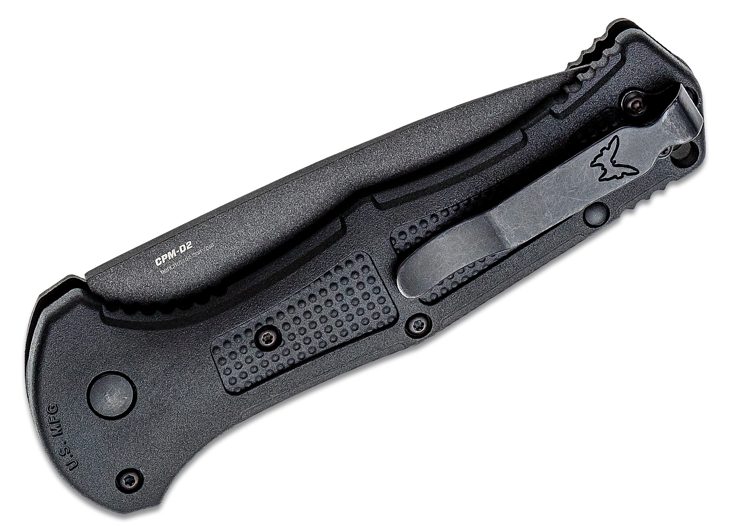 Benchmade 9070SBK Claymore AUTO Folding Knife 3.6" CPM-D2 Cobalt Black ...
