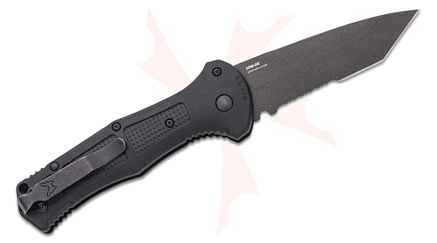 Benchmade 9071SBK Claymore AUTO Folding Knife 3.6" CPM-D2 Cobalt Black ...