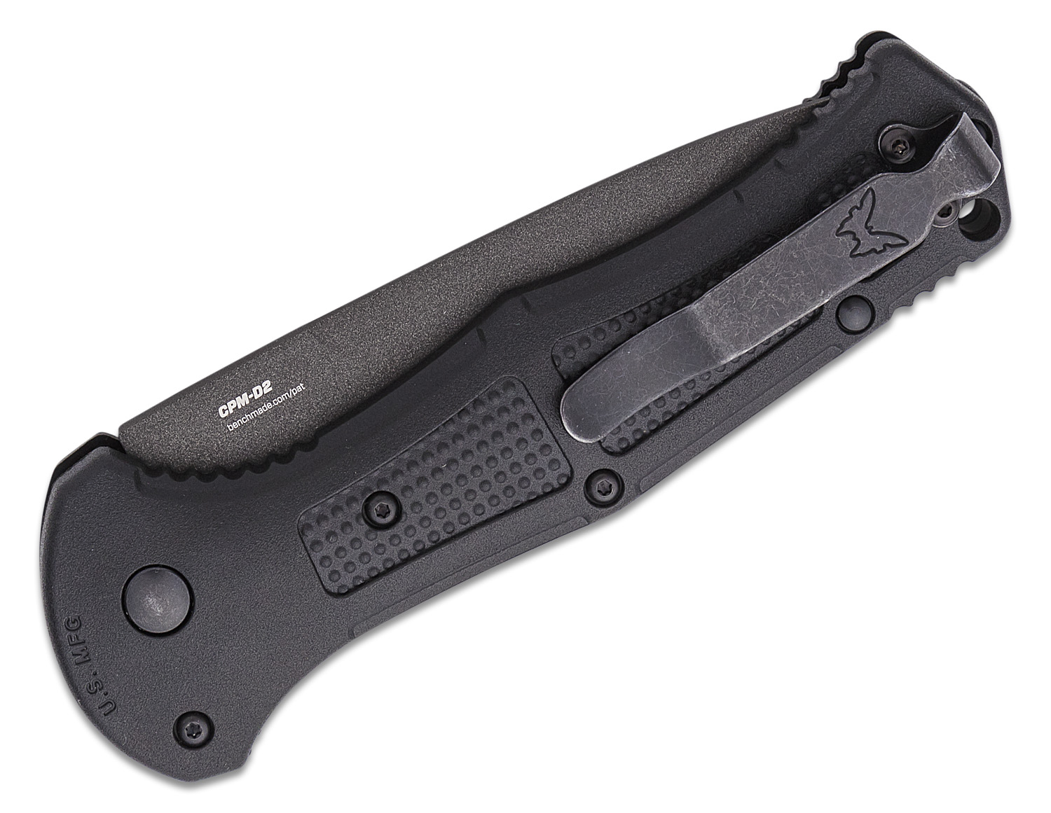 Benchmade 9071SBK Claymore AUTO Folding Knife 3.6" CPM-D2 Cobalt Black ...