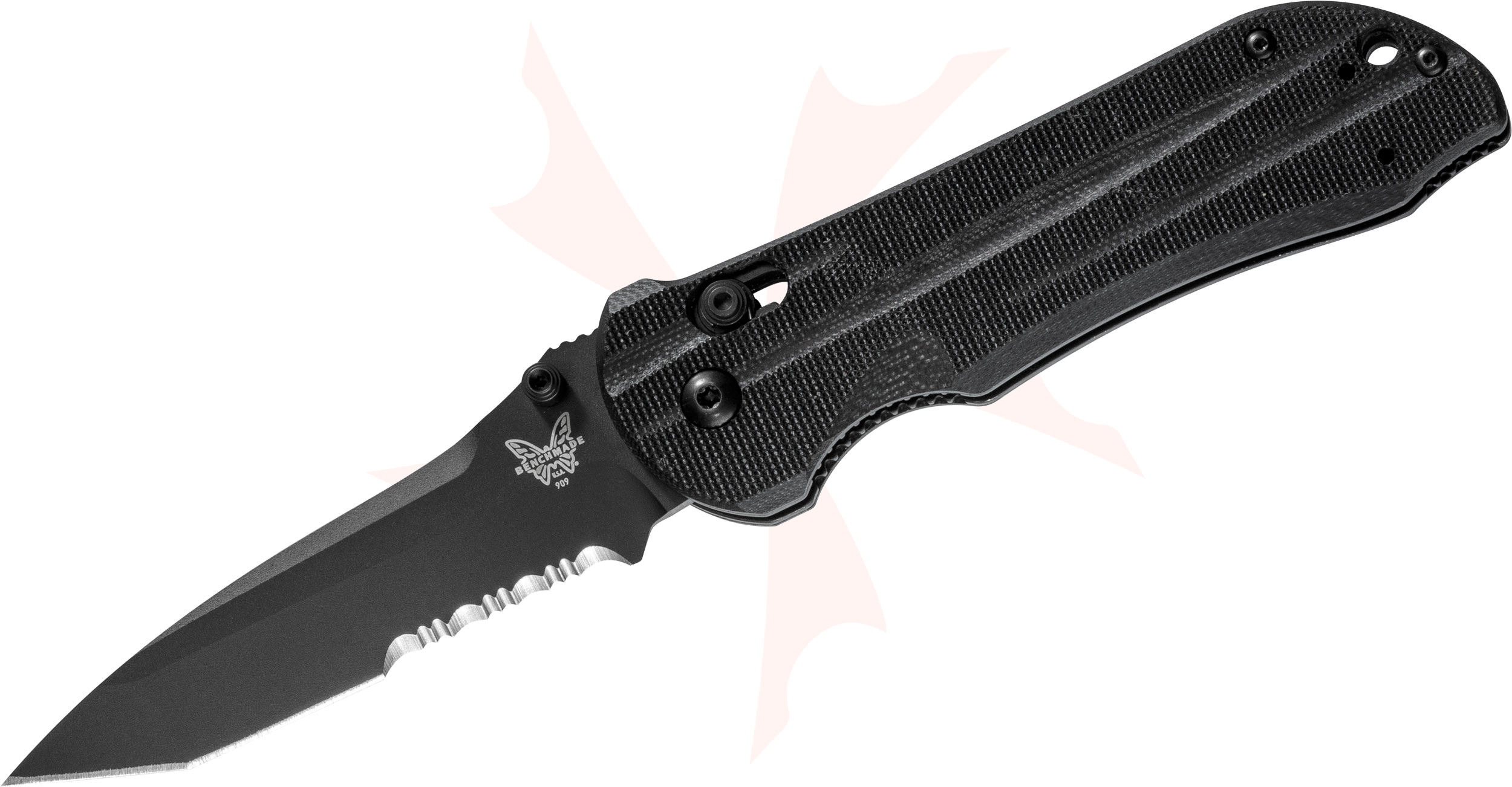 Benchmade 909SBK AXIS Stryker Folding Knife 3.57" Black Combo Tanto ...