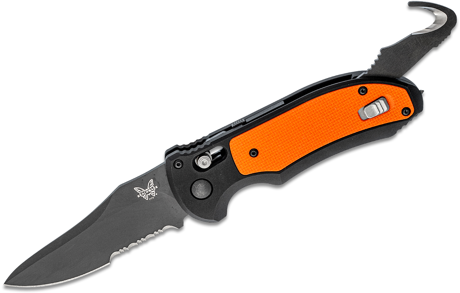 Benchmade AUTO AXIS Triage Rescue Folder 3.58" Black Combo Blade ...