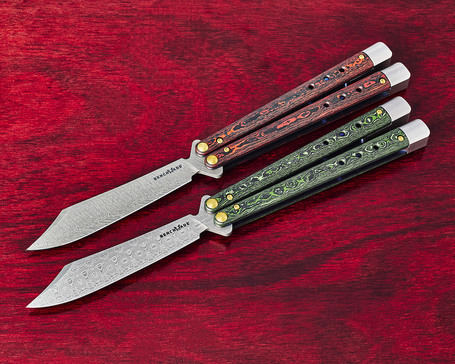 Benchmade 99-242 Gold Class Necron Latchless Balisong Butterfly Knife 4 ...